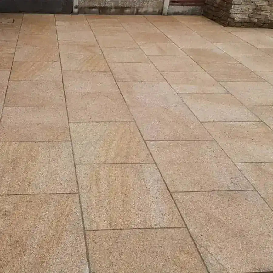 Gold Yellow Granite Paving Slabs 900x600x20 – UK Delivery