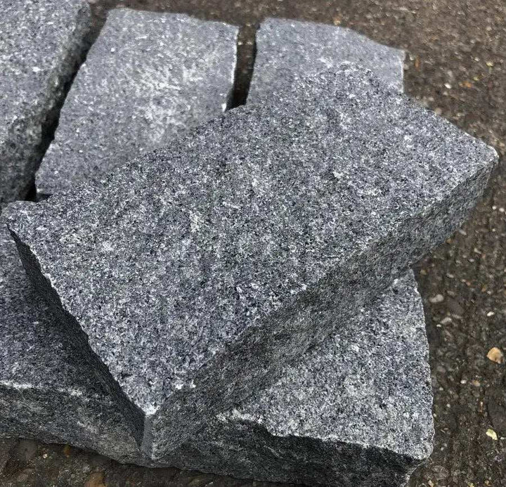 Blue Grey Granite Setts Cropped 200 x 100 x 50 | Paving Slabs Direct