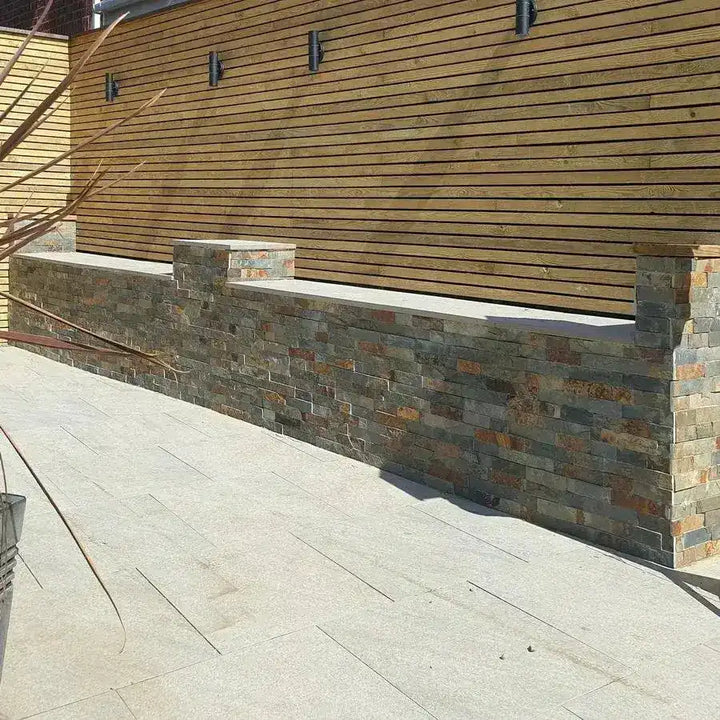 Multicolour Slate Split Face Tiles 550x150 | Paving Slabs Direct